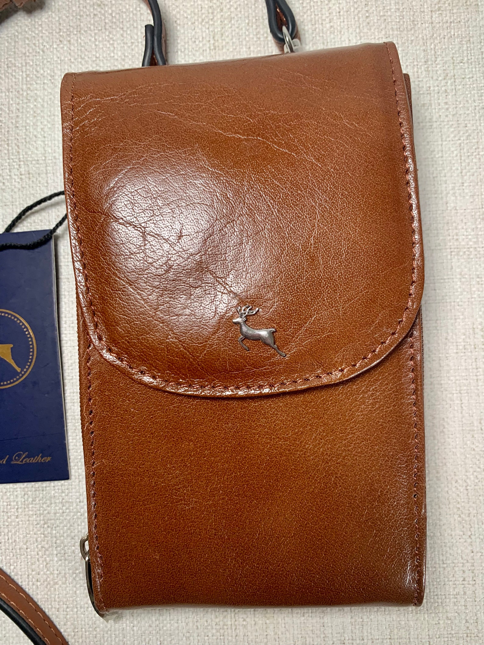 Ashwood Genuine Leather Brown Crossbody Travel Phone Wallet Bag Purse ...