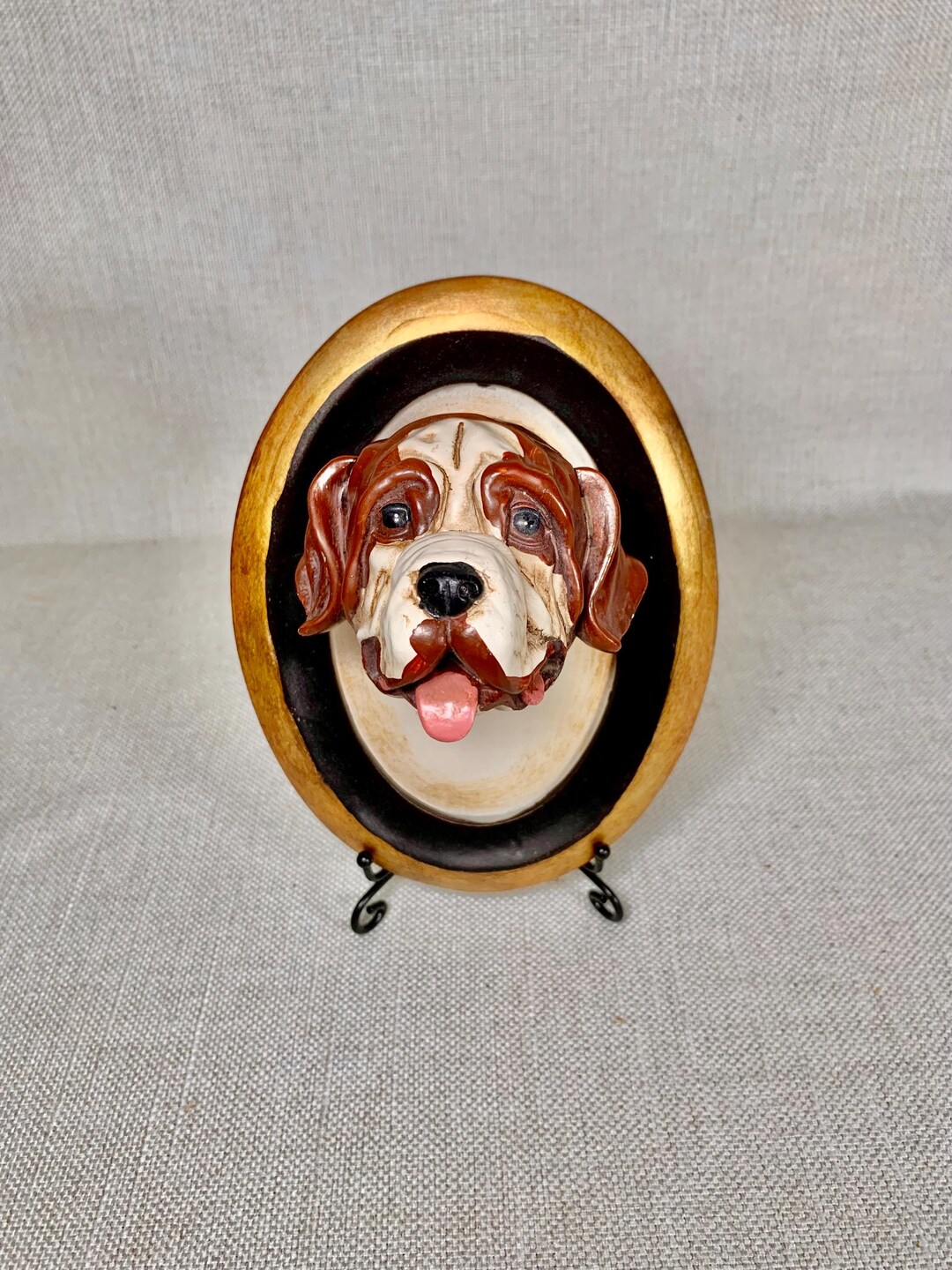 Small St. Bernard Dog Head Wall Gallery Mounted Plaque. - Etsy