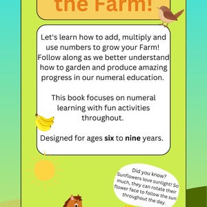 Plus and Multiplication Activity - Farm Book 1 Ages 7-9 - Etsy