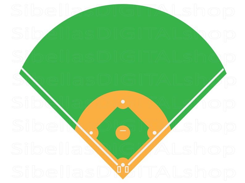 Baseball Field Diagram Clipart: Coach Playbook Graphics (PNG, JPG, SVG ...
