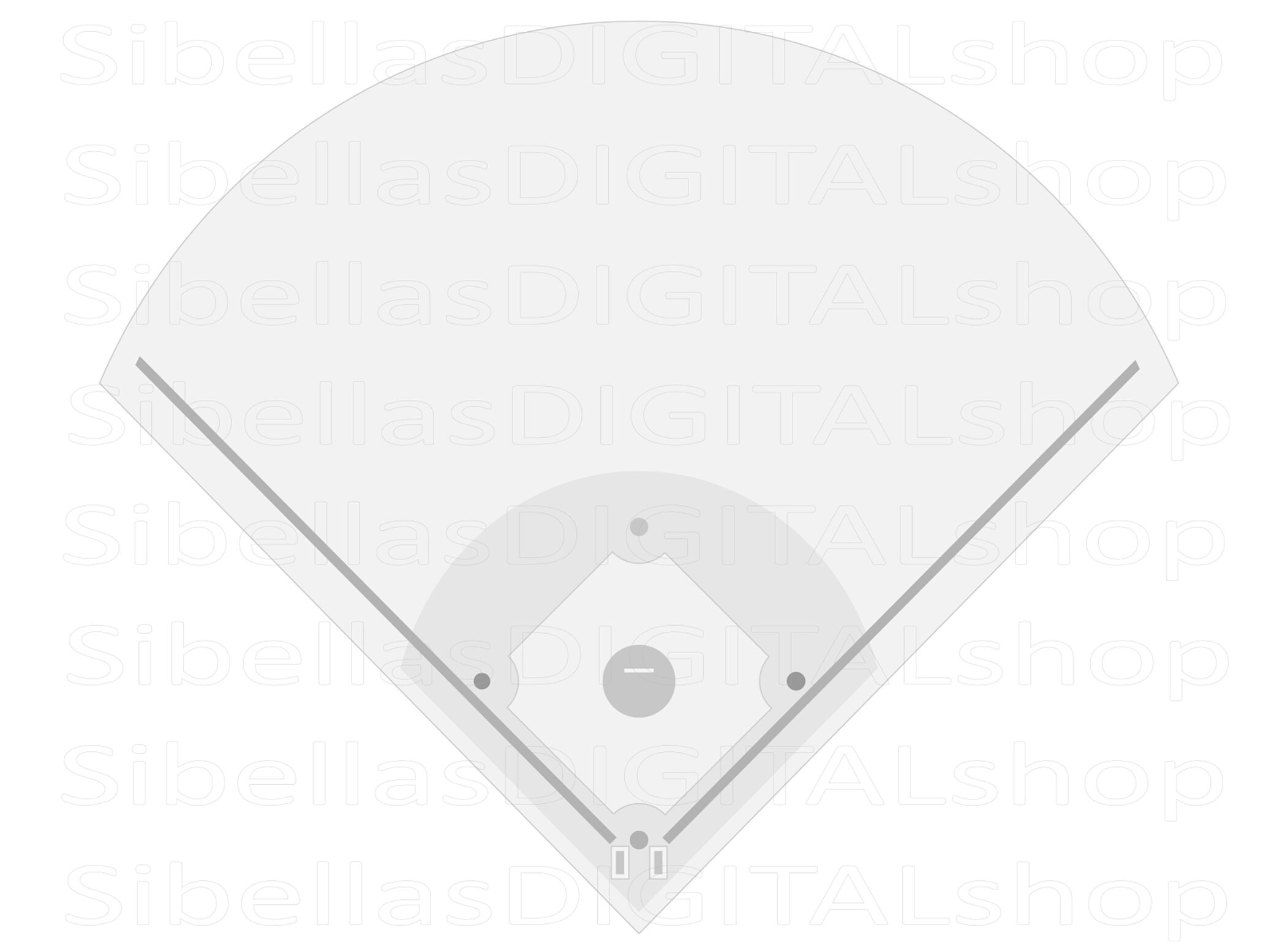 Baseball Field Field Clip Art PNG SVG Files Sport Field - Etsy