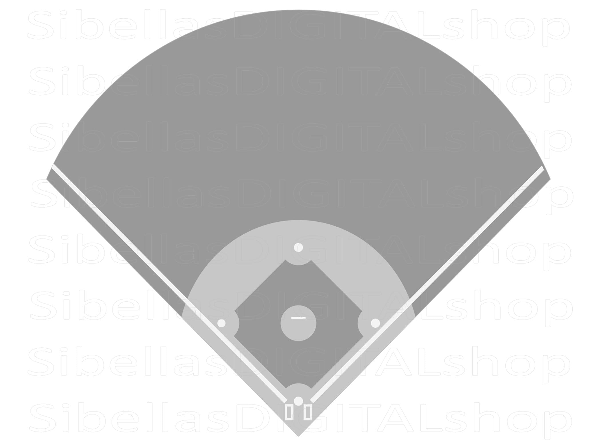 Baseball Field Field Clip Art PNG SVG Files Sport Field - Etsy