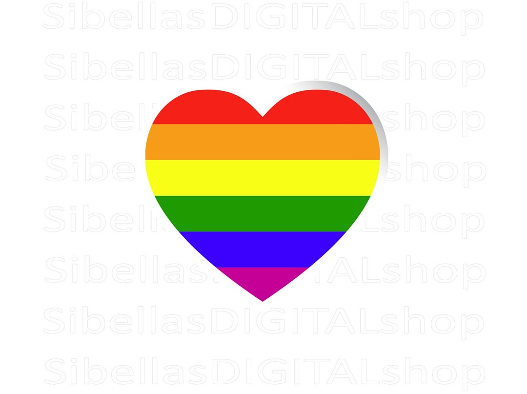 Pride Love Heart SVG PNG - Digital Download for Sublimation - LBGTQ ...