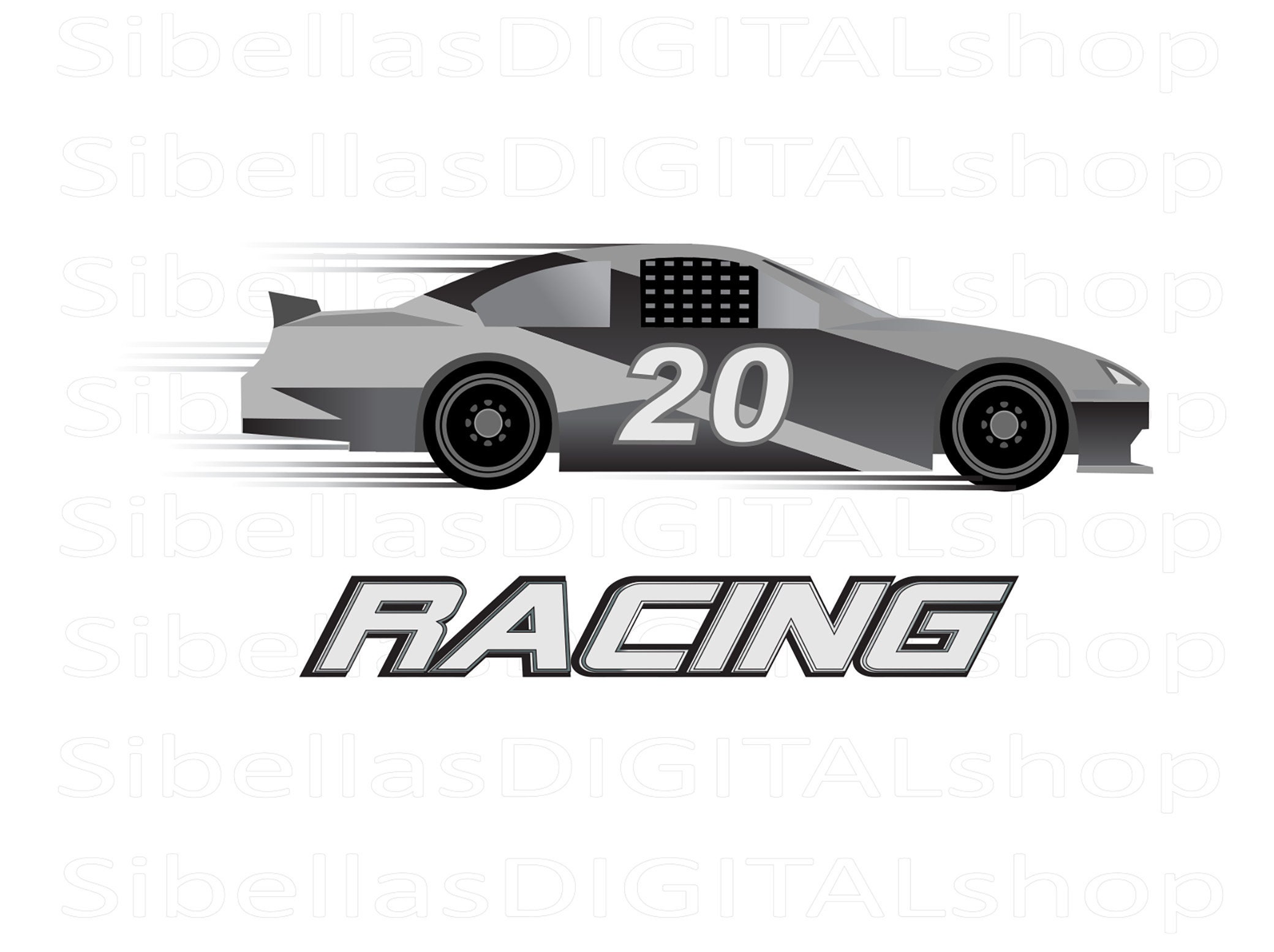Race Car Printable SVG PNG, Racing Digital Design, Formula One, Indy ...