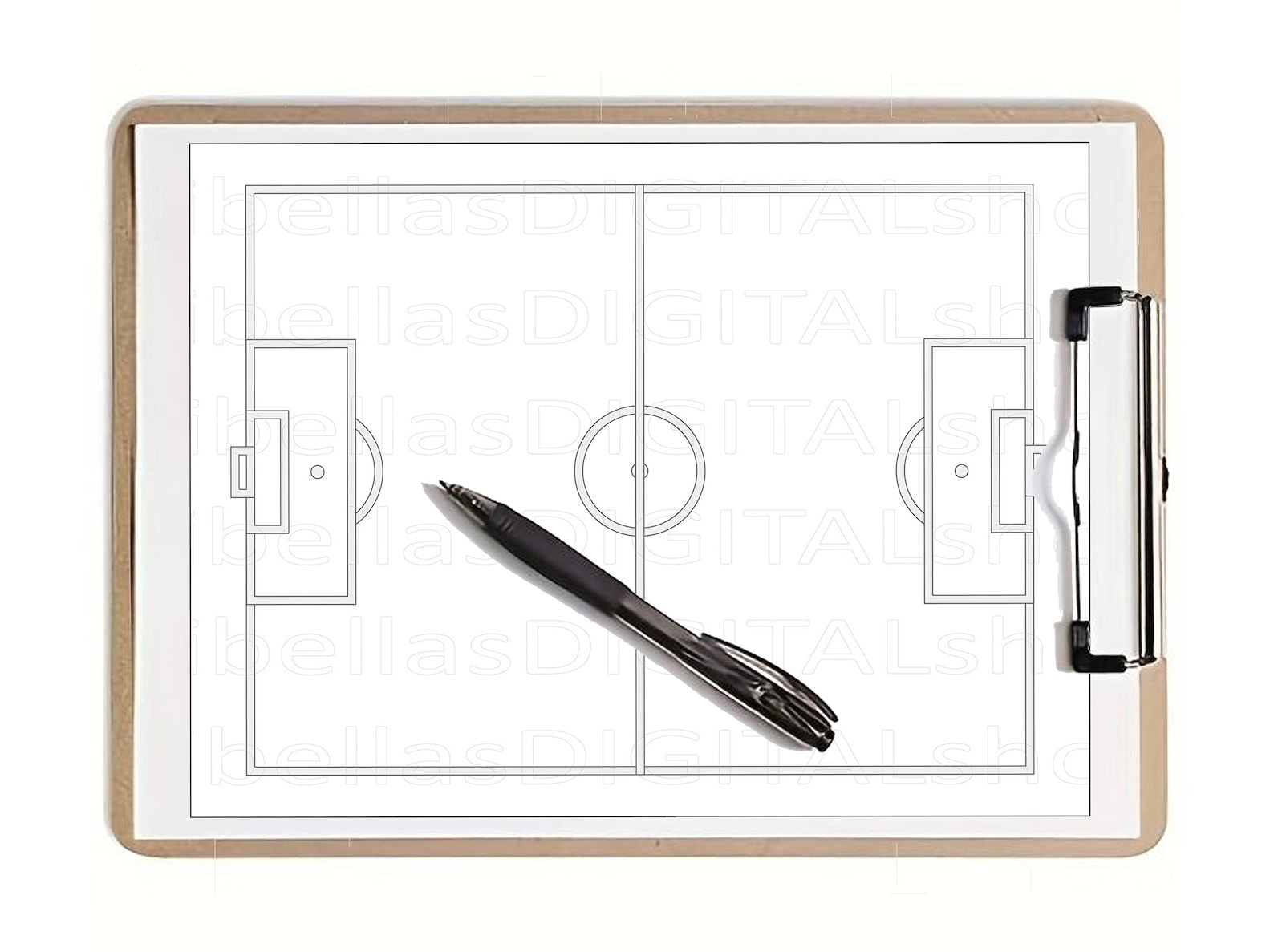 Soccer Football Field Printable Soccer Coaching Players Diagram Soccer ...