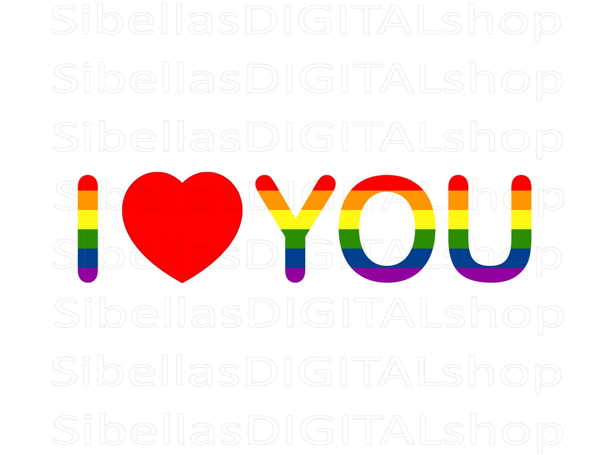 Pride PNG Pride I Love You Pride Month Digital Download for Sublimation ...