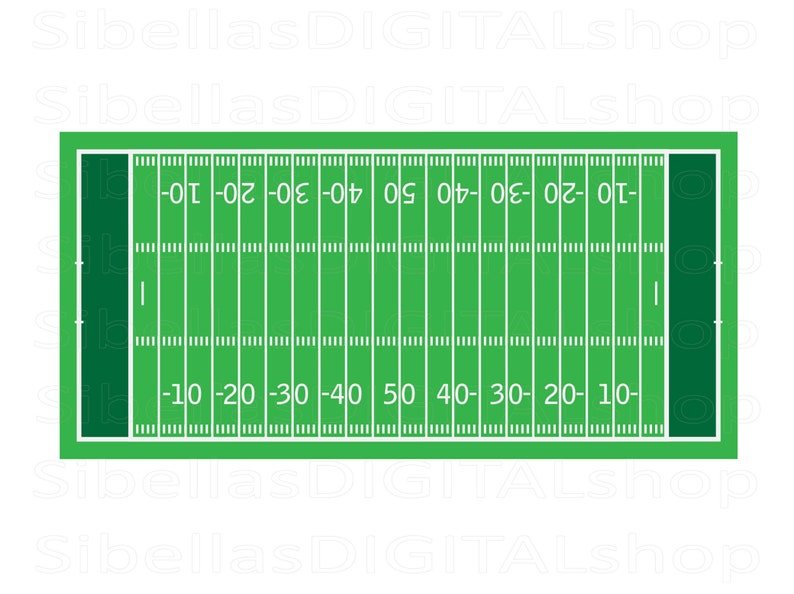 American Football Field Clip Art PNG SVG Files Sport Field - Etsy Australia
