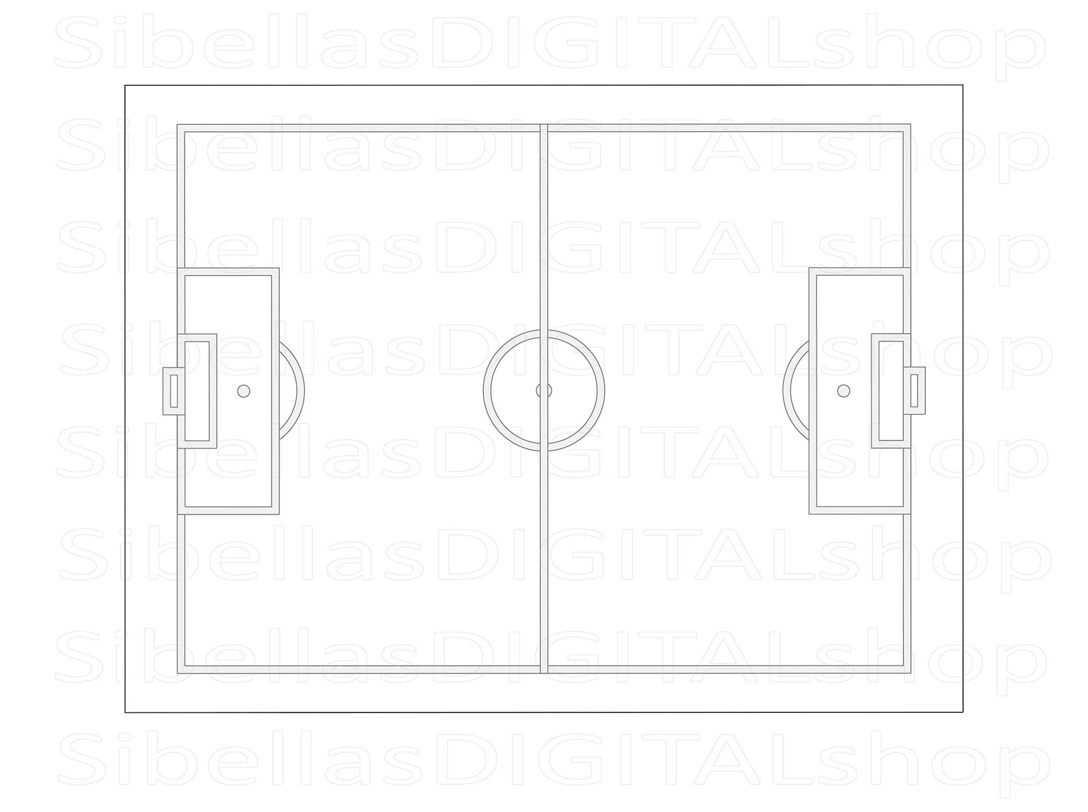 Soccer Football Field Printable Soccer Coaching Players Diagram Soccer ...