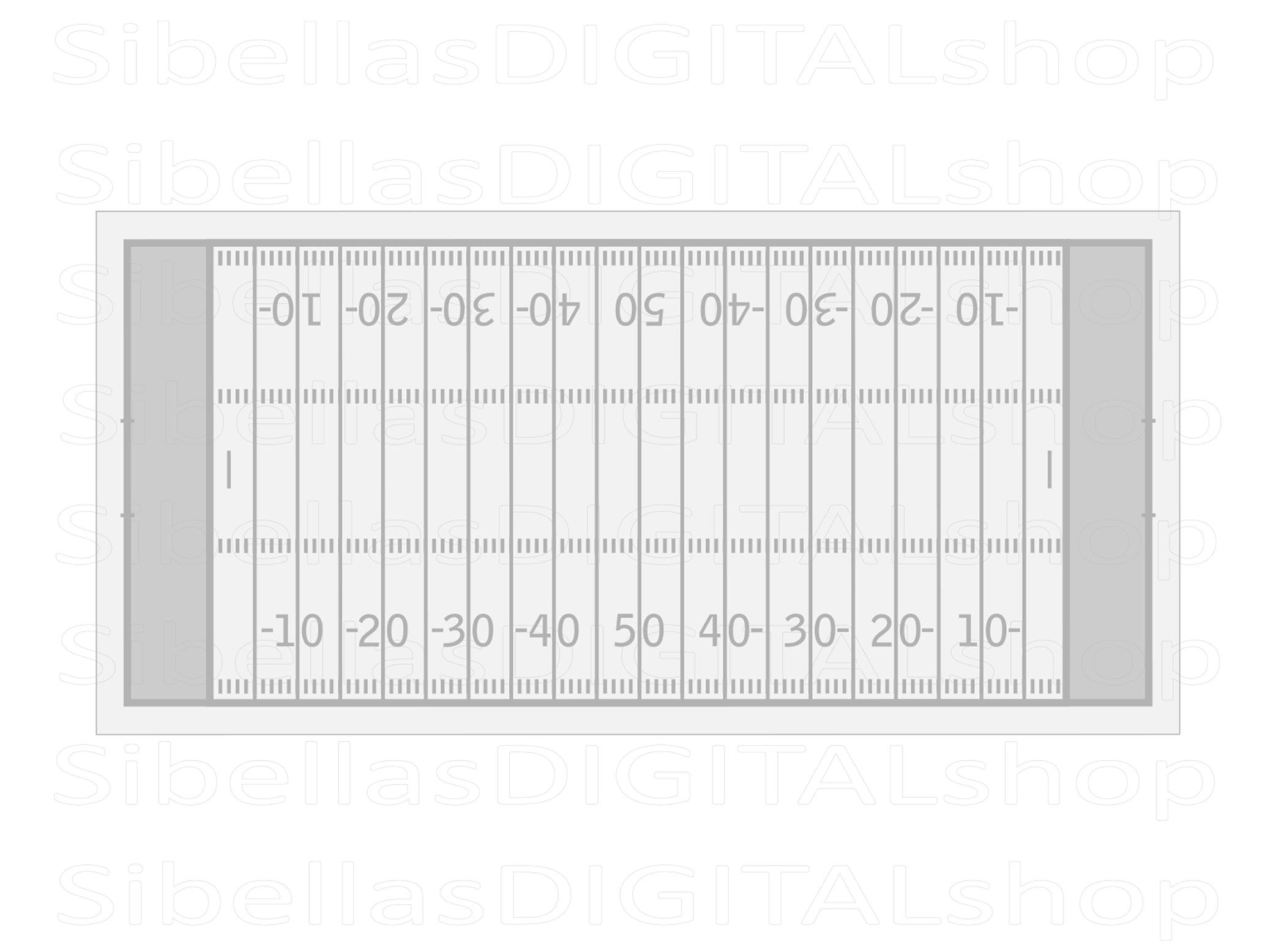 American Football Field Blueprint - Coaching Players Diagram - Football ...