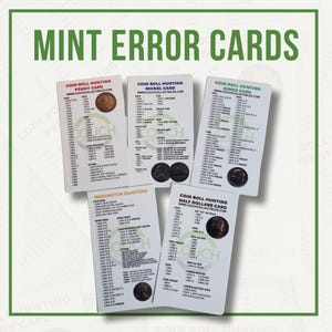 NEW! Coin Roll Hunting Laminated Cards - Couch Collectibles - Etsy