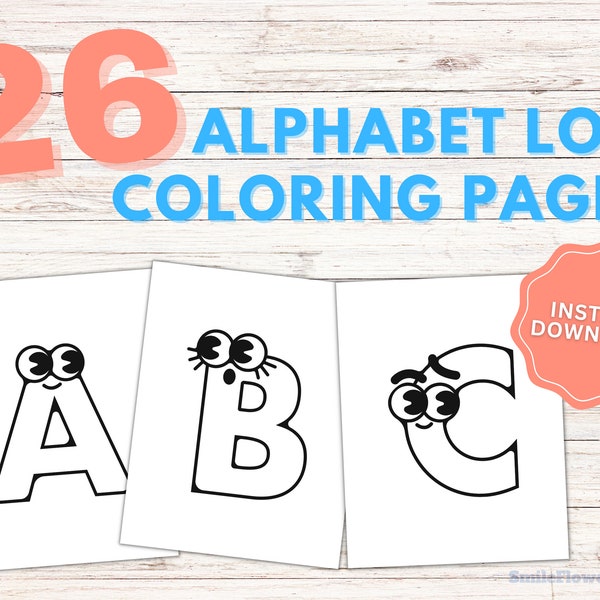 Alphabet Lore Coloring Pages - Etsy