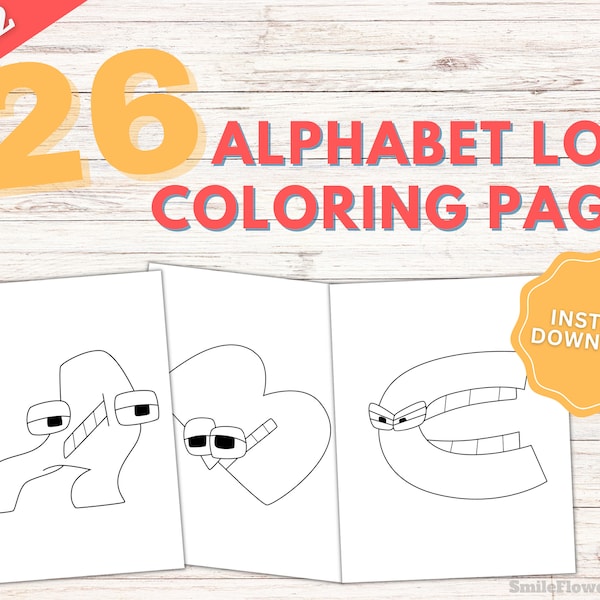 Alphabet Lore Coloring Pages - Etsy