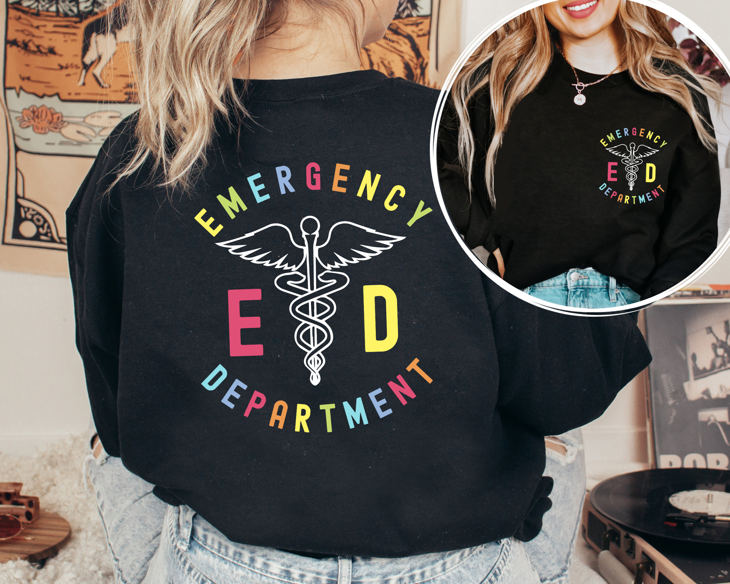 ER Department Sweatshirt, Emergency Department Shirt, ER Nurse Gift ...