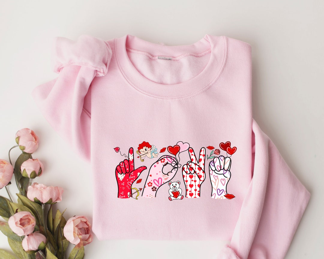 Love Sweatshirt, Heart Hoodie, Valentines Day Sweatshirt, Women's ...