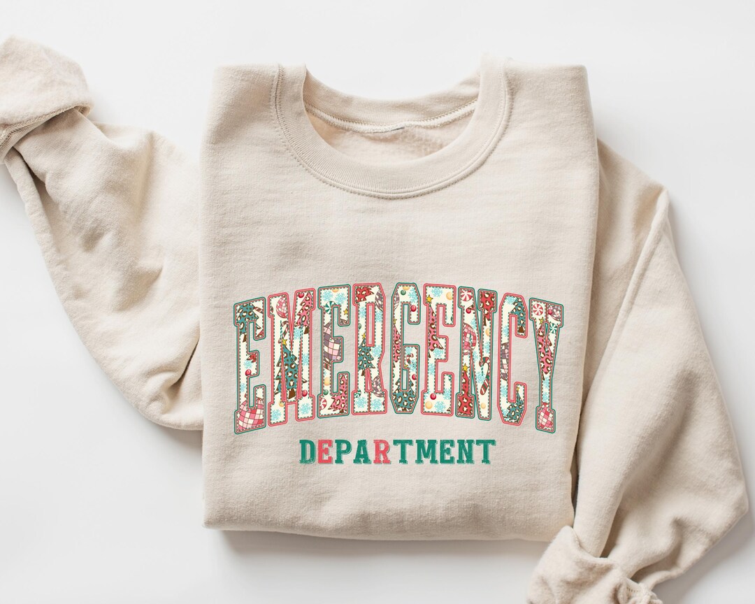 Emergency Department Christmas Shirt/ Sweatshirt, ED Nurse Sweatshirt ...