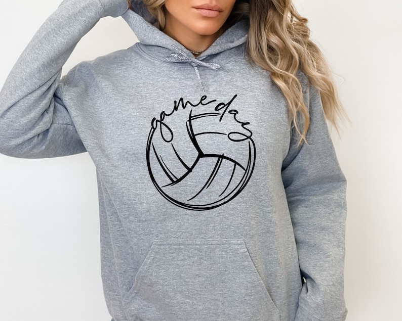 Game Day Hoodie, Sweatshirt, Volleyball Sweatshirt, Volleyball Day - Etsy