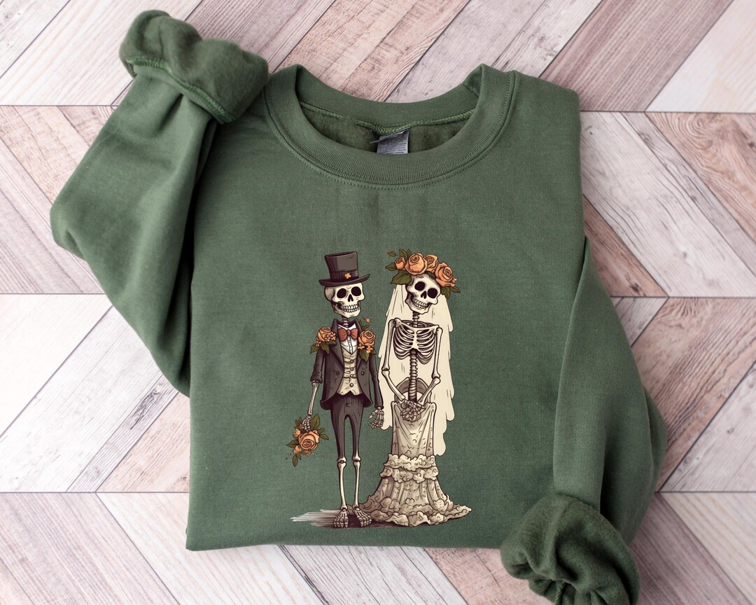 Skeleton Bride and Groom, Skeleton Couple, Couple Shirt, Skeleton Shirt ...