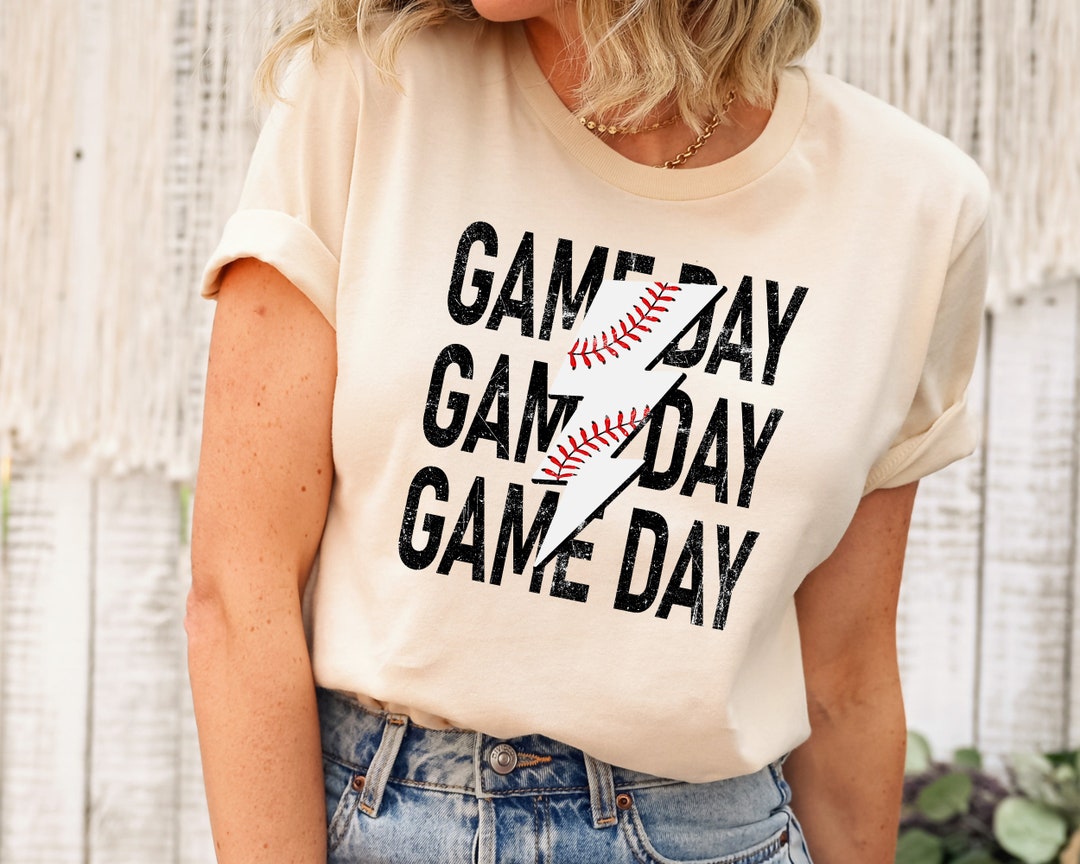 Gameday Baseball Lightning Bolt Shirt, Game Day Shirts, Game Day Shirt, Baseball Mom Shirt ...