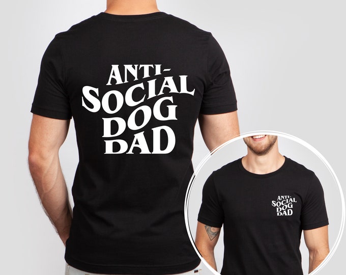 Anti Social Dads Club Tshirt Printed Front and Back Dads Tshirt Dads ...