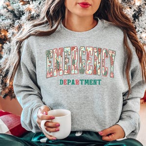 Emergency Department Christmas Shirt/ Sweatshirt, ED Nurse Sweatshirt ...