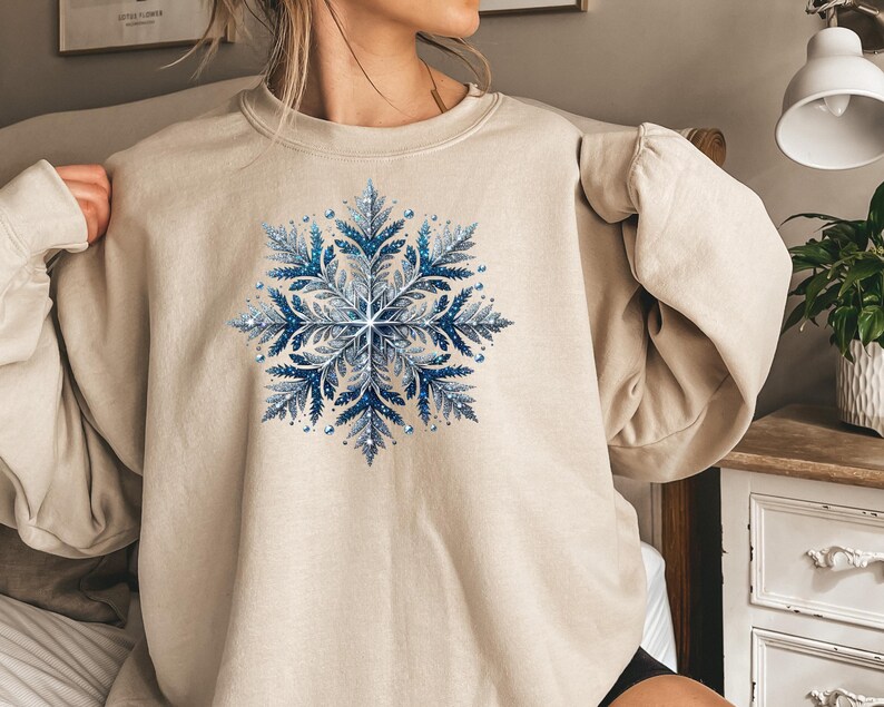 Snowflake Winter Christmas Shirt, Christmas Snowflake Sweatshirt ...
