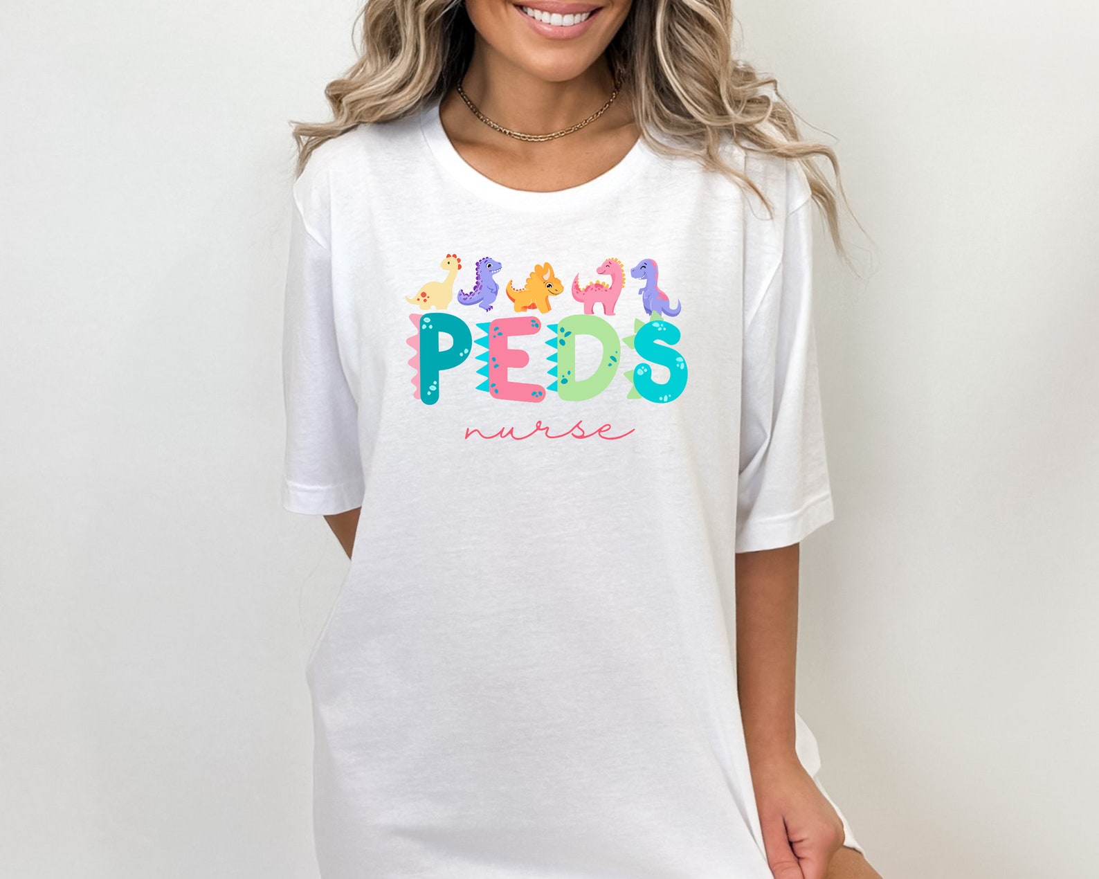 Pediatric Nurse Shirt, PEDS Dinosaurs T-shirt, PEDS Nurse T Shirt, Peds ...