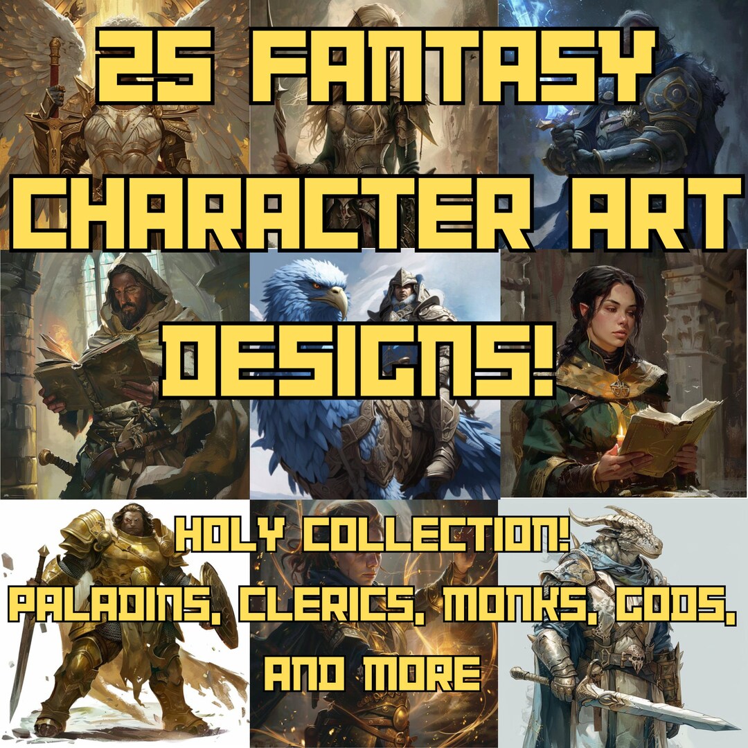 25 Unique Holy Character Designs: Paladin, Cleric, Monk Tabletop Rpgs ...