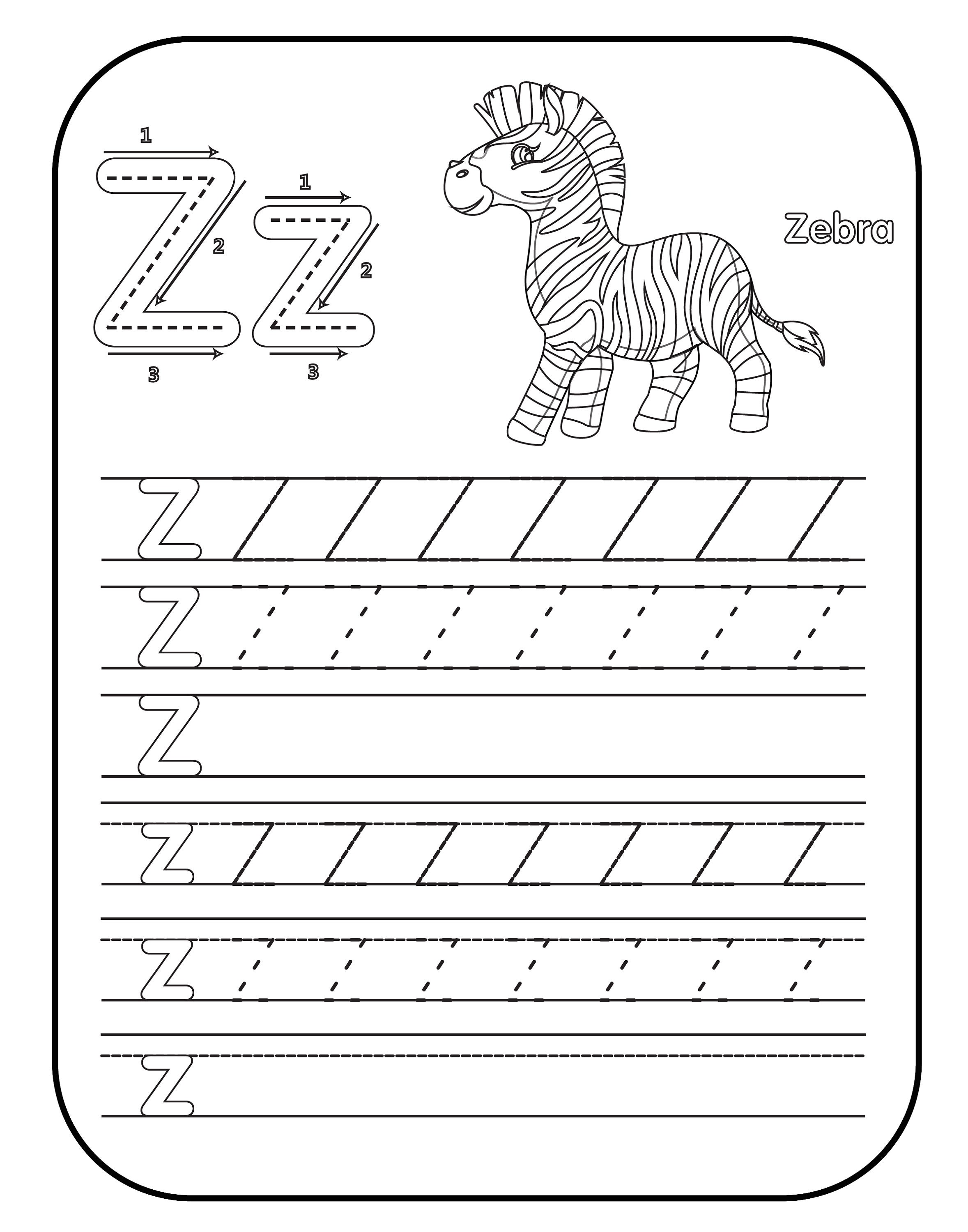 Letters Tracing Alphabet Worksheets Book A to Z Alphabet Tracing ...