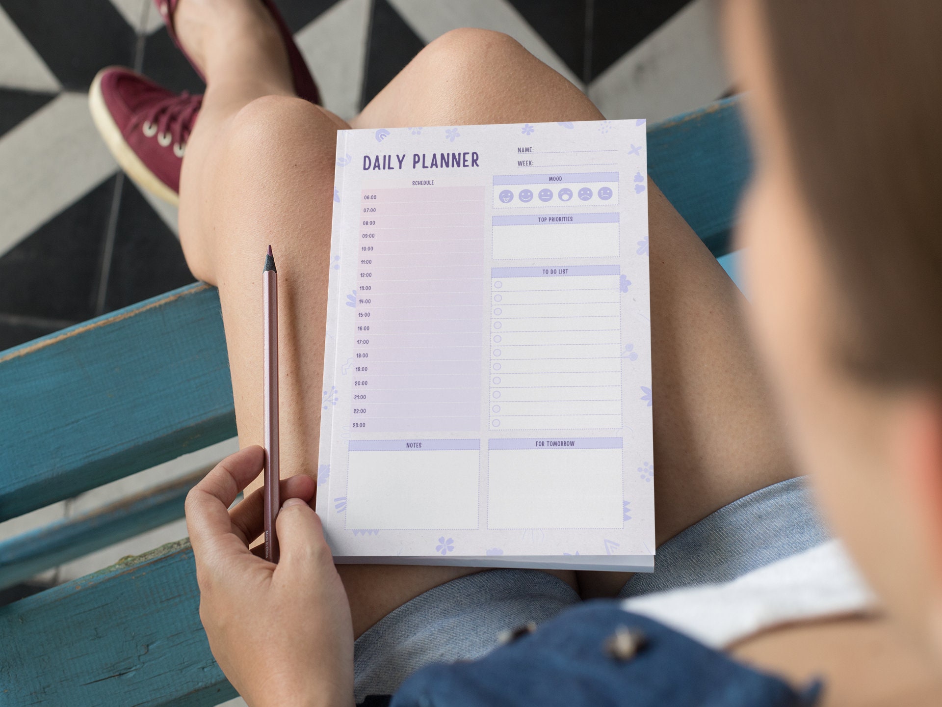 ADHD Minimal Daily Planner PRINTABLE ADHD, Daily Planner: Instant ...
