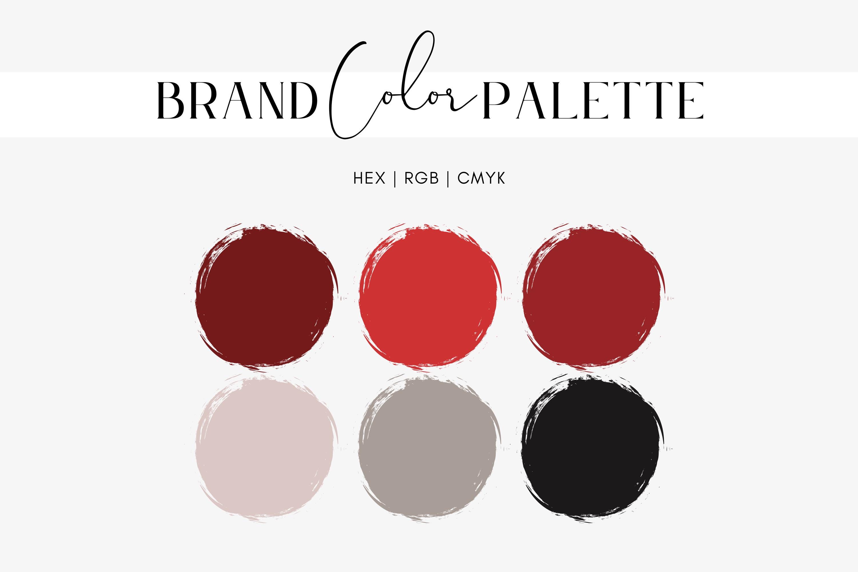 Buffalo Plaid Color Palette, Red, Black, Pink, Gray, Christmas Branding ...