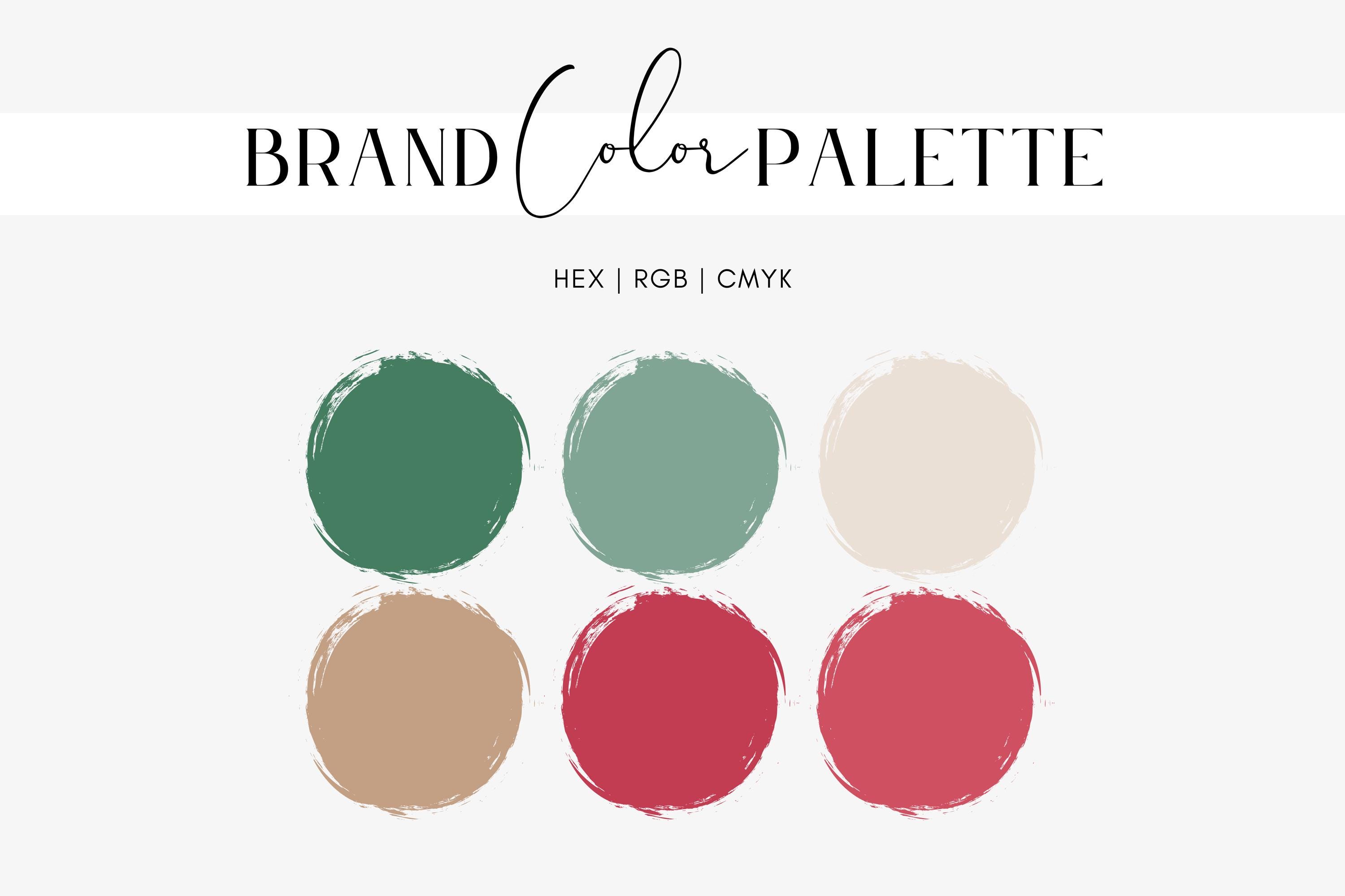 Soft Green and Red Shades, Cream, Gold Christmas Color Palette, Holiday ...