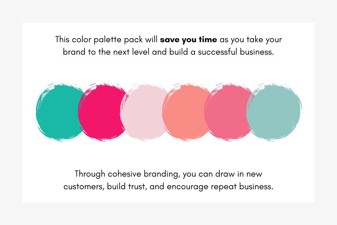 Pink Teal Color Palette for Branding Design, Bright Color Scheme for ...