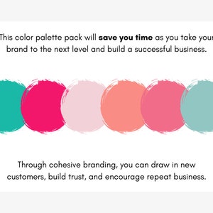 Pink Teal Color Palette for Branding Design, Bright Color Scheme for ...