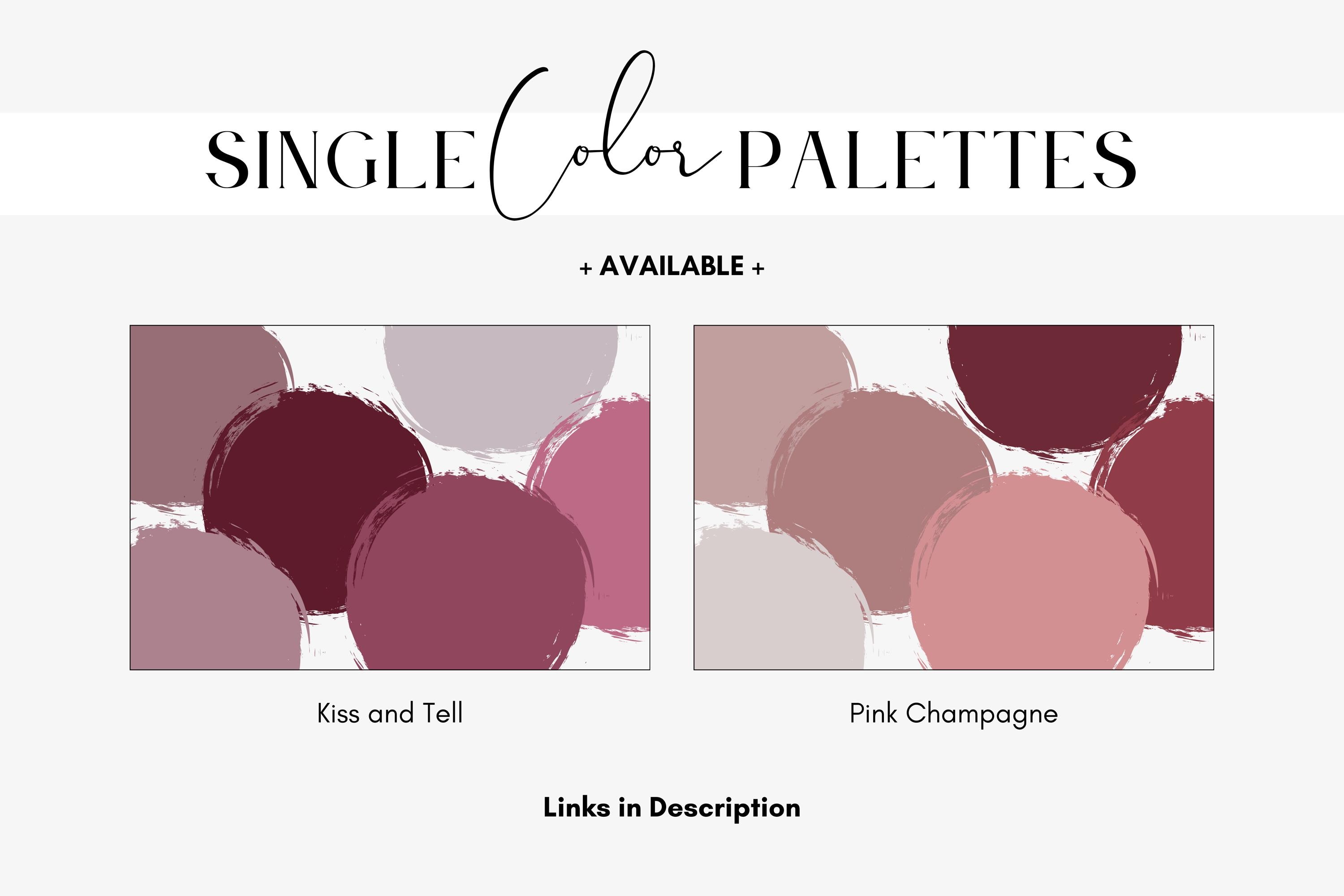 Romantic Color Palette Bundle, Rose Taupe, Cherry, Dark Pink, Gray ...