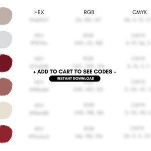 Christmas Ribbon Color Palette for Christmas Branding Design, Red ...