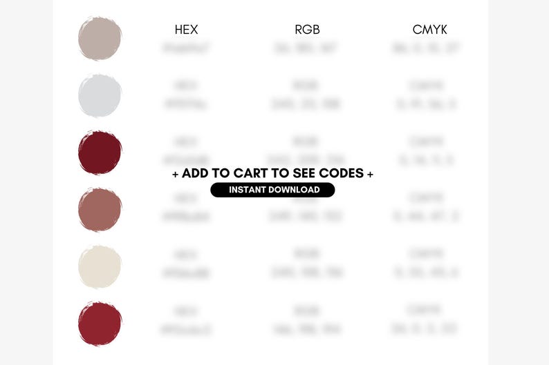 Christmas Ribbon Color Palette for Christmas Branding Design, Red ...