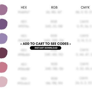 Hydrangea Color Palette, Purple Shades, Lavender, Dusty Rose, Branding ...