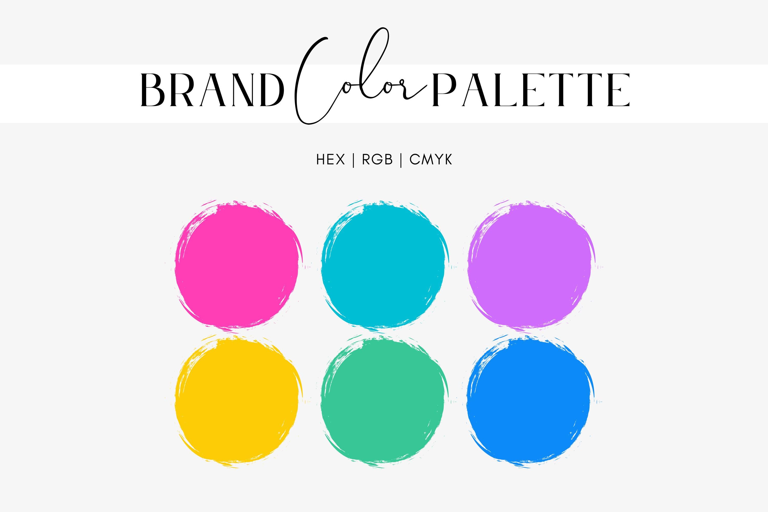 90s Kid Branding Color Palette, Bright Digital Color Scheme, Hot Pink ...