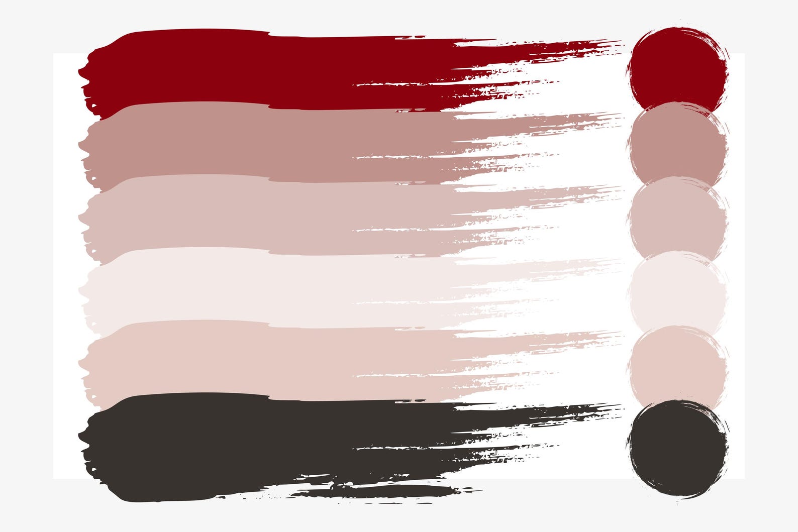 Romantic Color Palette, Cherry Red, Taupe, Blush Pale Pink, Sand ...