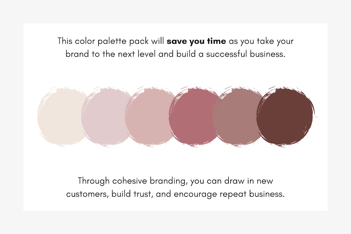 Dusty Rose Color Palette, Soft Pink Brand Colors for Website and Social ...