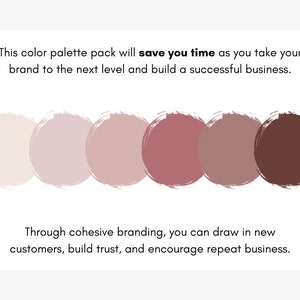 Dusty Rose Color Palette, Soft Pink Brand Colors for Website and Social ...