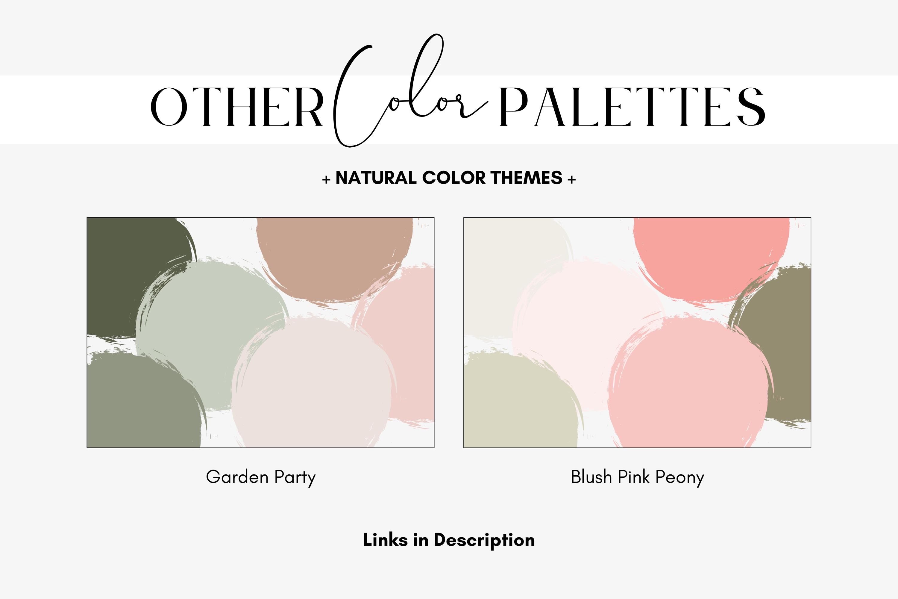 Vintage Green Pink Peach Color Palette for Branding, Aesthetic Brand ...