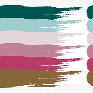 Rustic Pink Peony Color Palette for Branding, Emerald Green, Mint ...