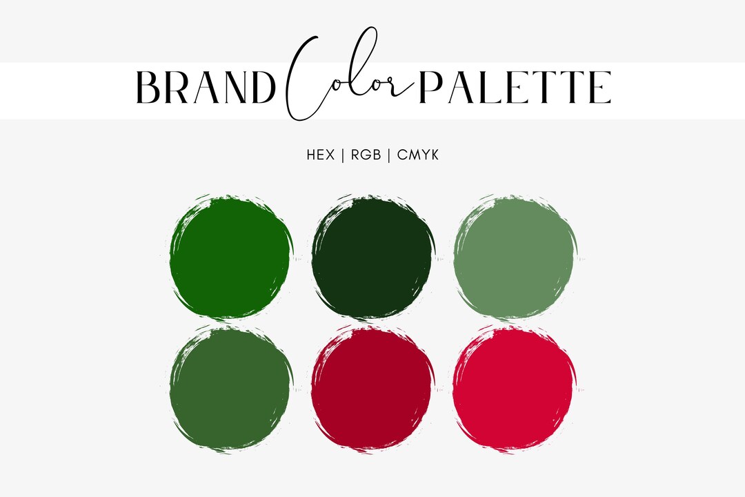 Vibrant Green and Red Christmas Color Palette for Branding Design, Hex ...