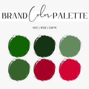 Vibrant Green and Red Christmas Color Palette for Branding Design, Hex ...