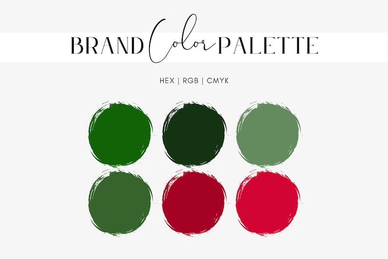 Vibrant Green and Red Christmas Color Palette for Branding Design, Hex ...