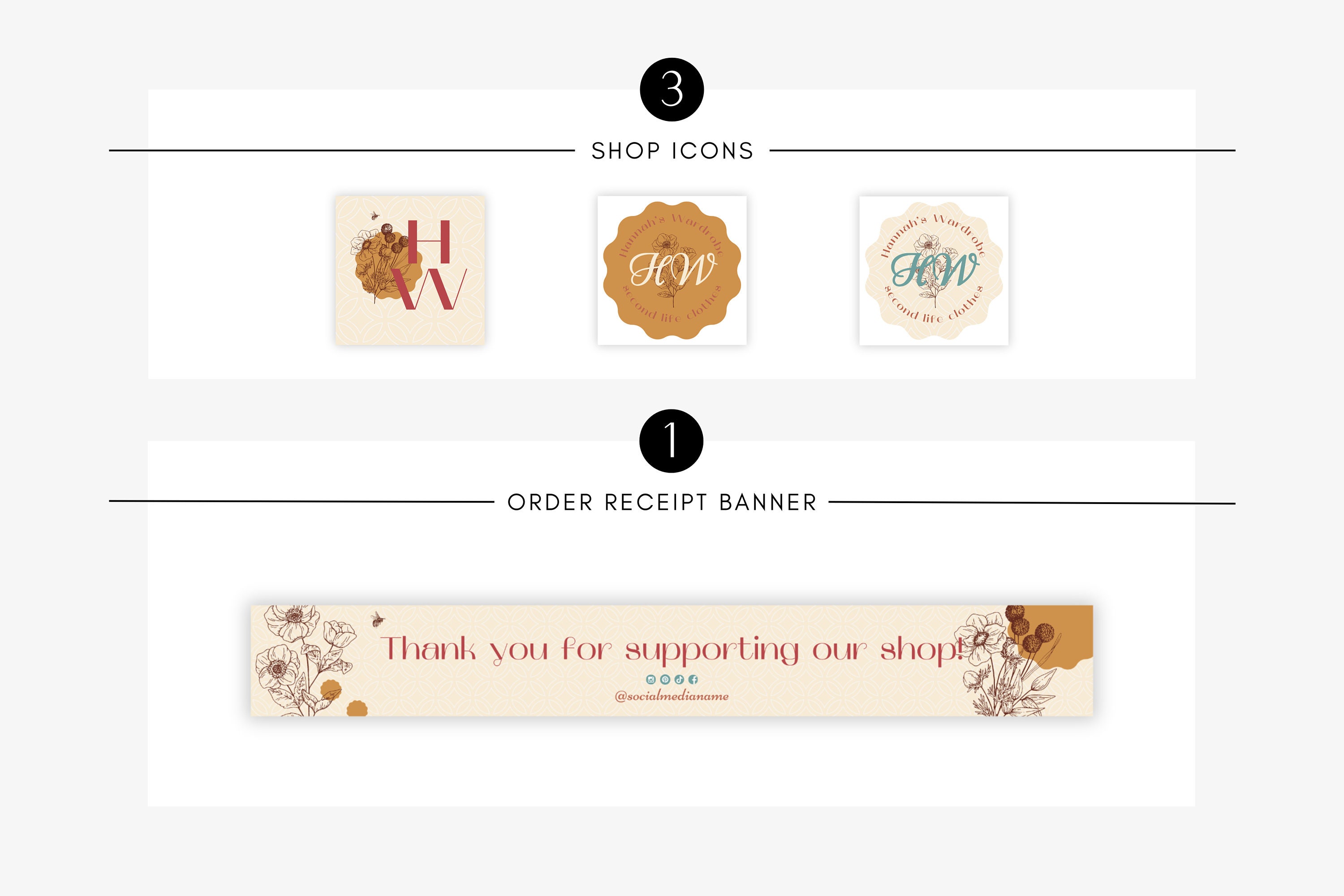 Mini Etsy Branding Kit, Shop Banner and Logo Designs, Canva Pro ...