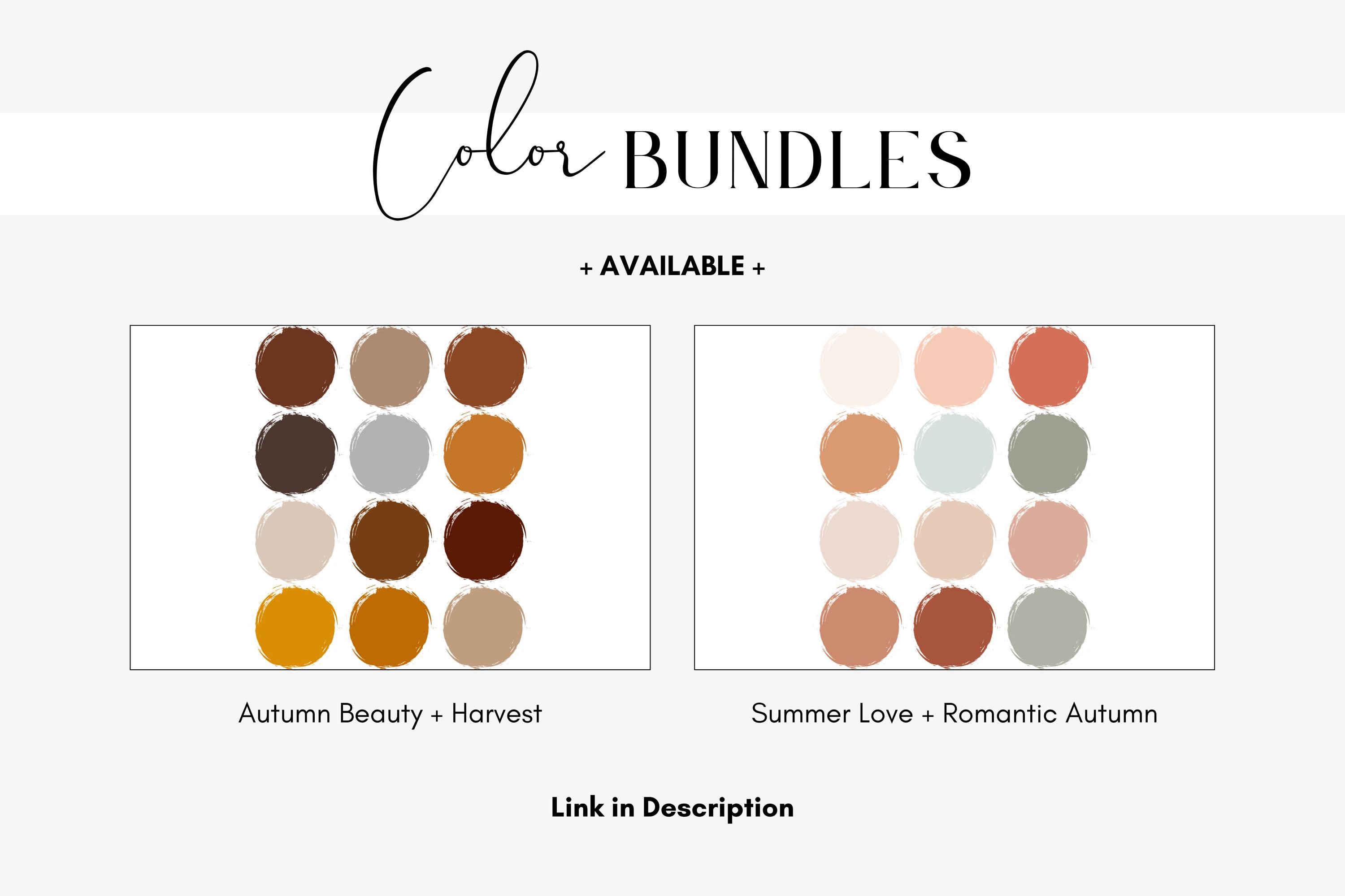 Bright Autumn Color Palette for DIY Branding Design, Fall Leaves, Brand ...
