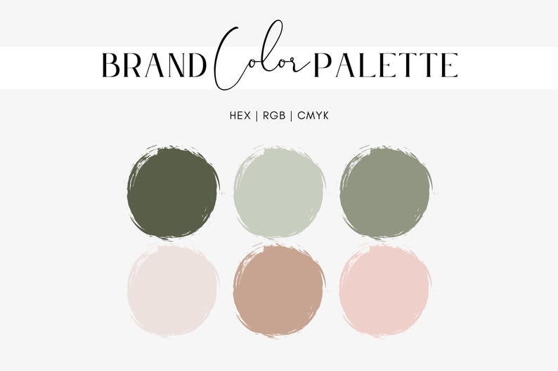 Sage Green Color Palette, Natural Color Theme, Soft Pink, Blush Rose ...
