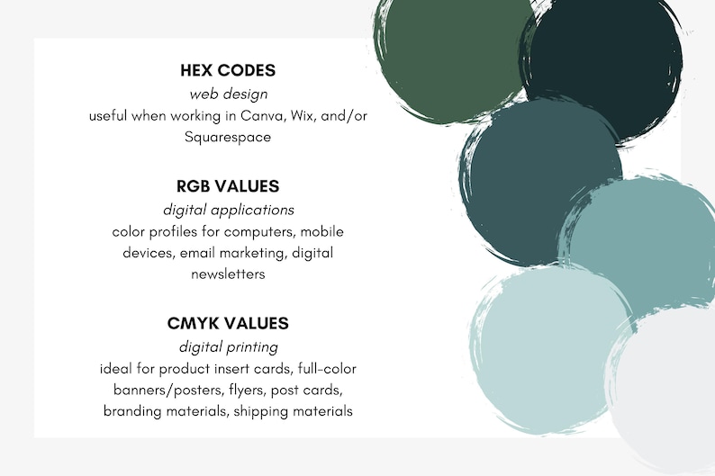Blue Green Color Palette, Moody Branding for Website and Social Media ...